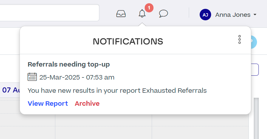 Create a report notification – Halaxy Help Guide | South Africa